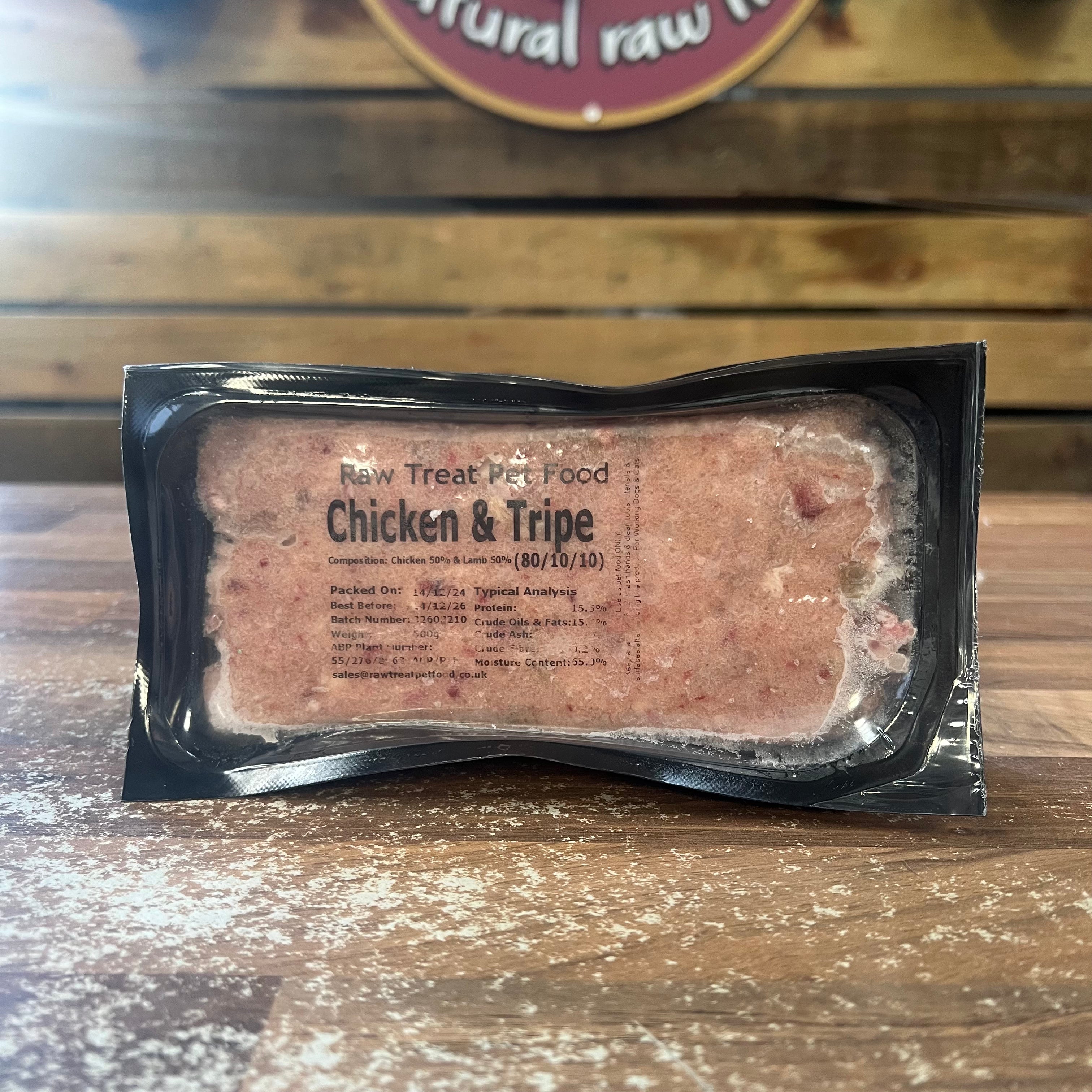 Raw Treat Chicken & Tripe 500g – Natural Raw