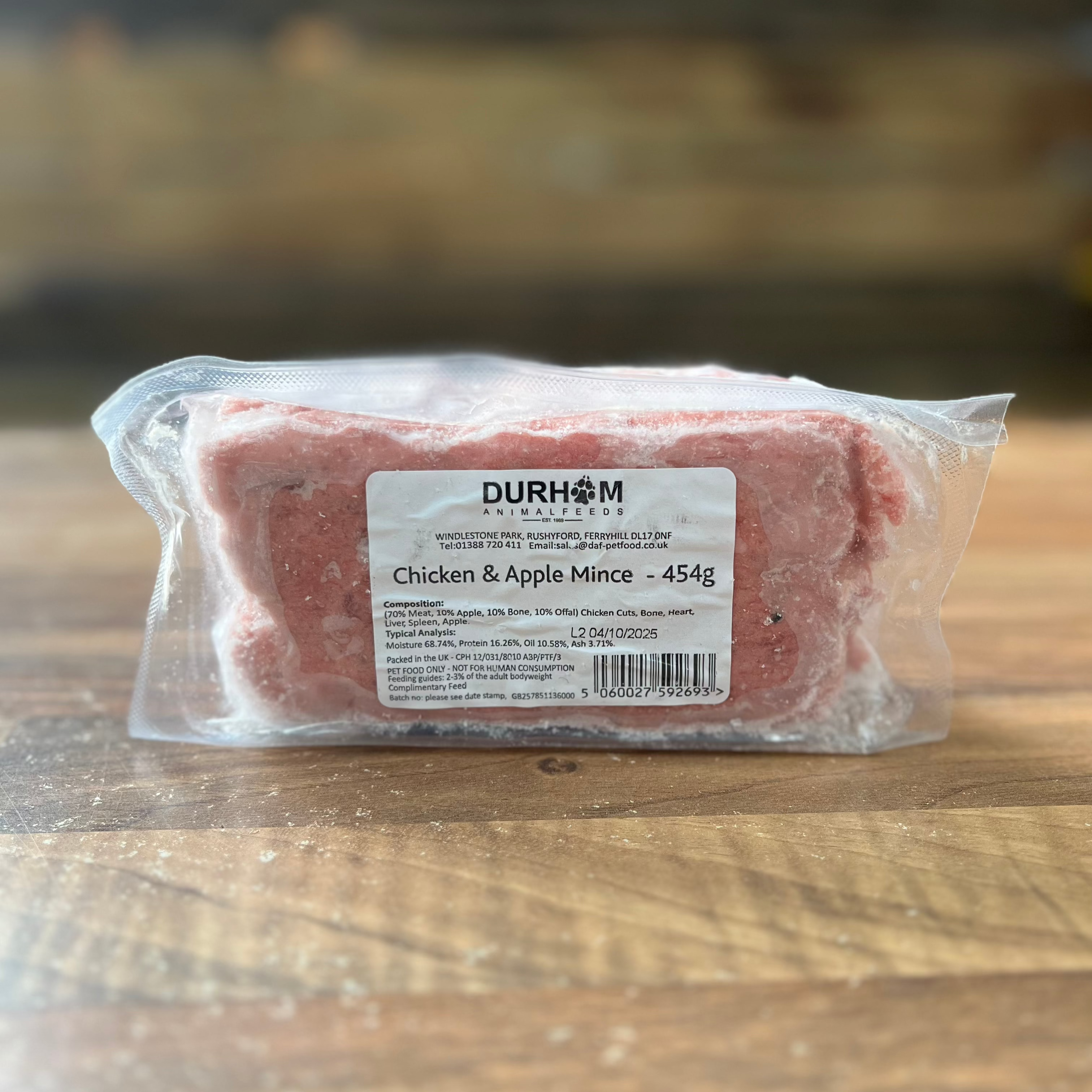 Durham Animal Feeds Chicken & Apple Mince 454g – Natural Raw