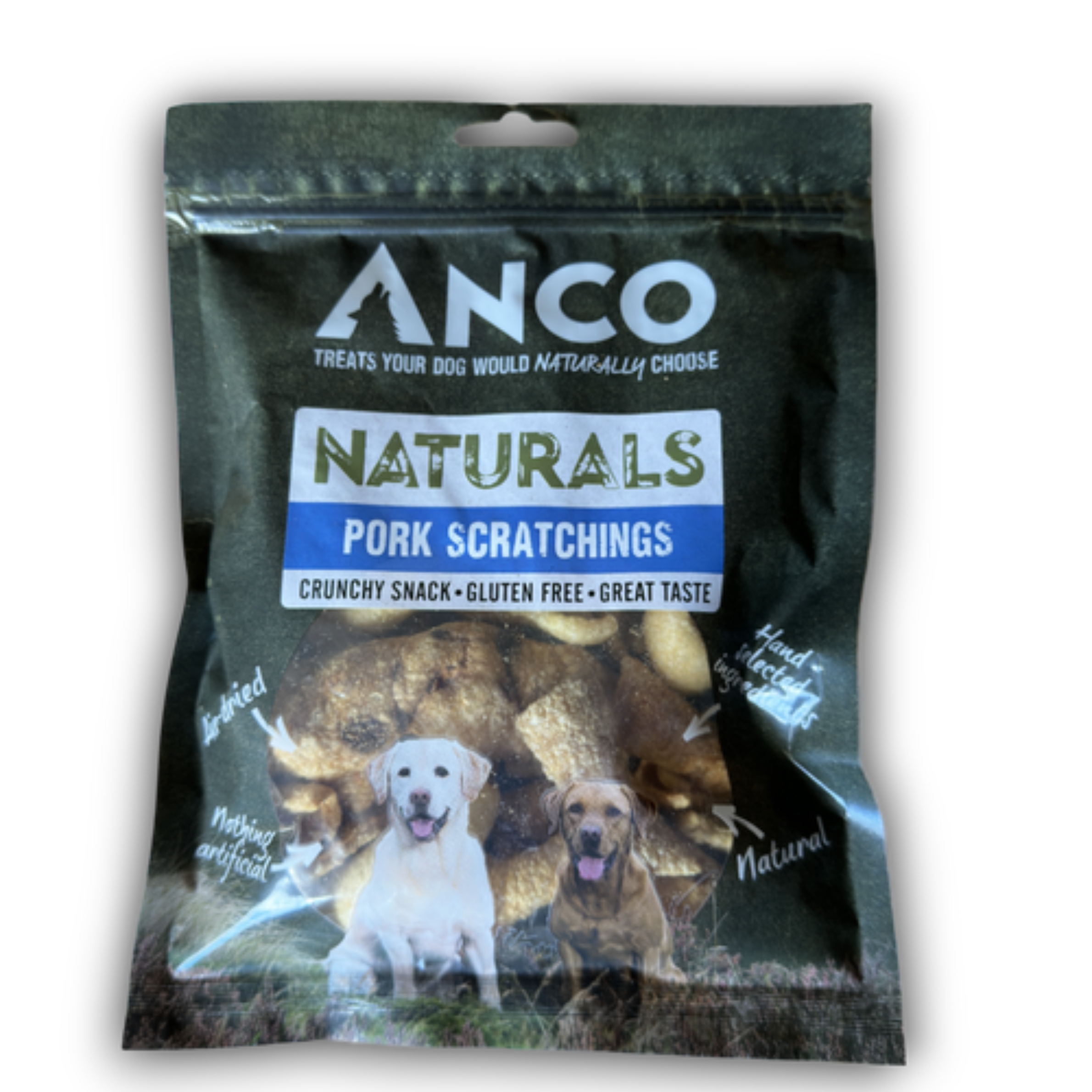 Anco Naturals Pork Scratchings 80g – Natural Raw